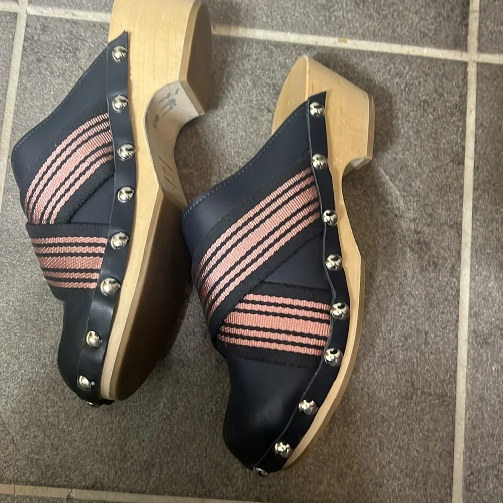Hunter | Shoes | Hunter Womens Clogs Sz 7 Webbing Crisscross Wood Sole ...